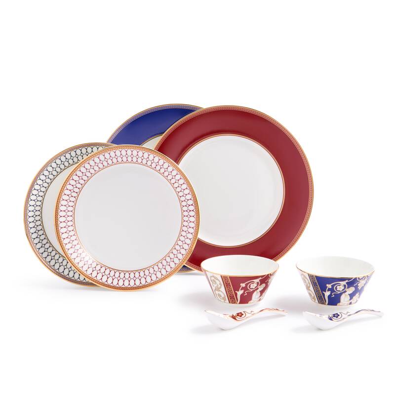 Renaissance Mix Dinnerware Red/Gold 8 Pieces - Wedgwood®